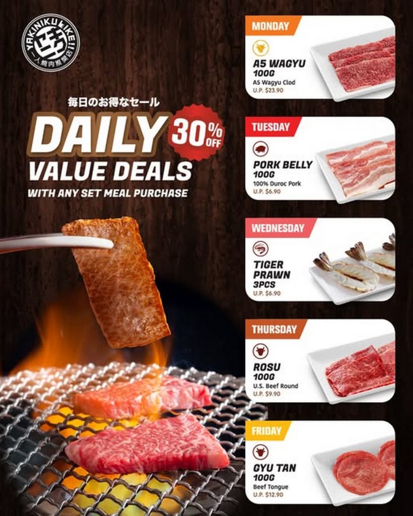 23 December 2025 onwards: Yakiniku Like Singapore: Enjoy 30% OFF Daily ...