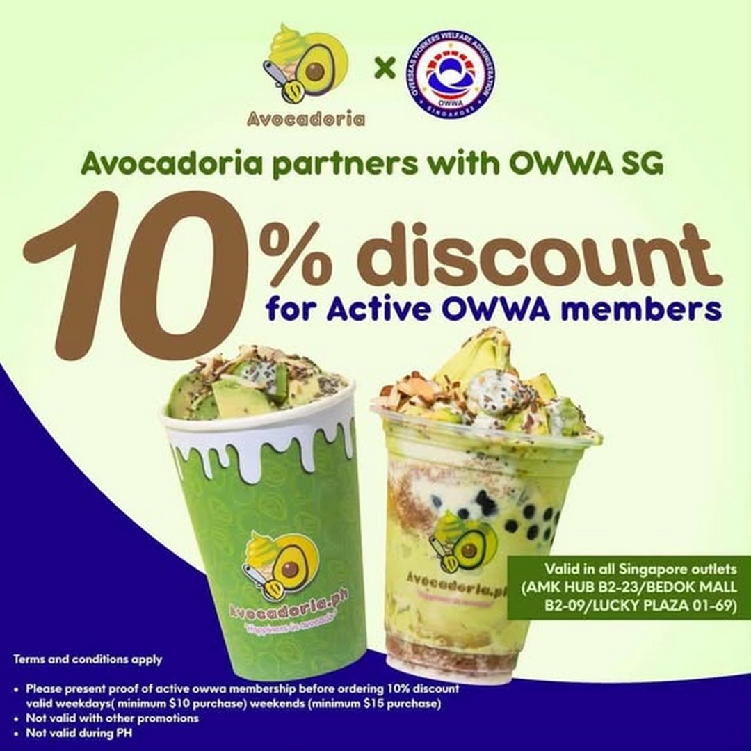 14 January 2026 onwards: Avocadoria Singapore: Special Discount for ...
