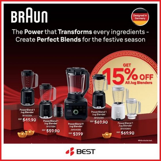 13 January 2026 onwards: BEST Denki Singapore Braun Jug Blender ...