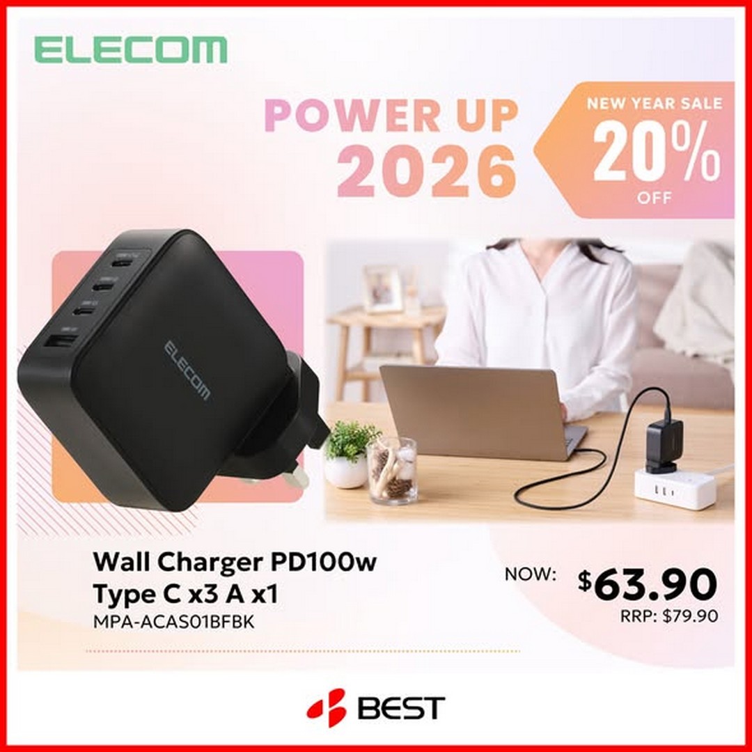 8 January 2026 onwards: BEST Denki Singapore: Elecom Wall Chargers New ...