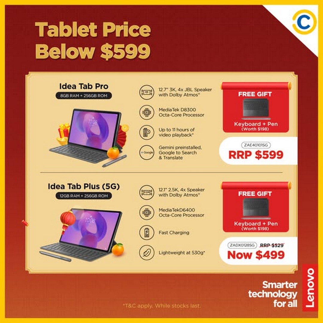 Now till 31 January 2026: COURTS Singapore: Lenovo Tablets Chinese New ...