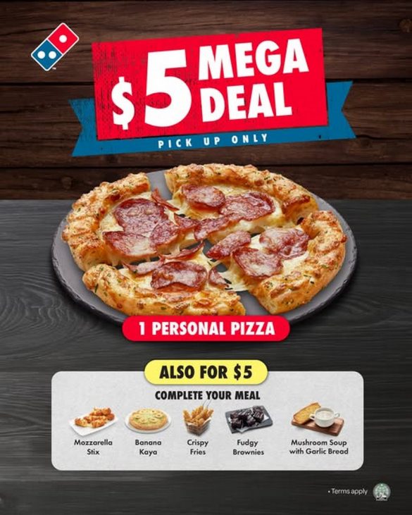 28 January 2026 onwards: Domino’s Pizza Singapore: $5 Deal Promotion ...