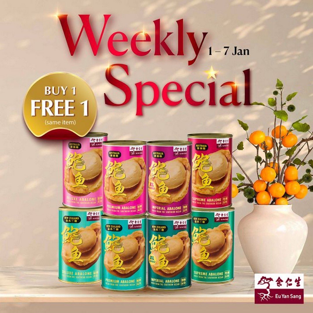 1-7 January 2026: Eu Yan Sang: Weekly Special Buy 1 Free 1 Abalone ...