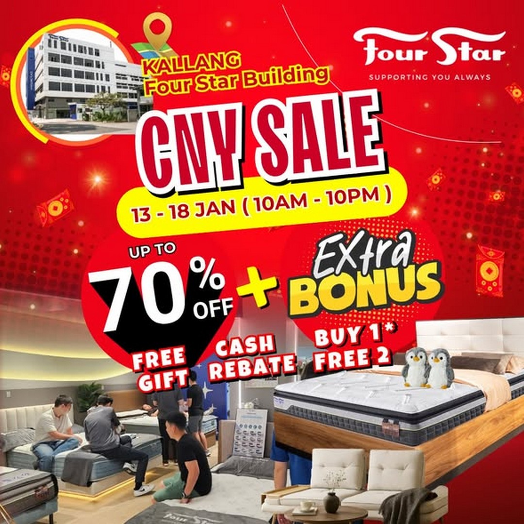 13–18 January 2026: Four Star Mattress Chinese New Year Sale at Kallang ...