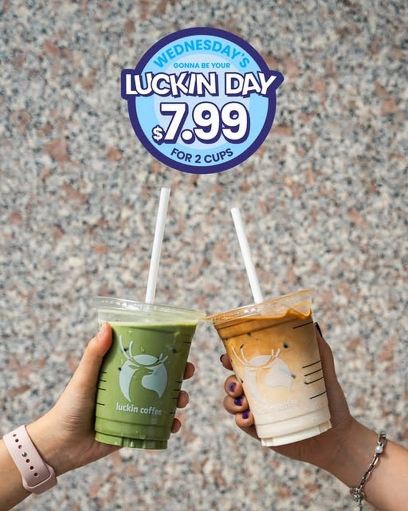 13 January 2026 onwards: Luckin Coffee Singapore: Grab 2 Cups for $7.99 ...