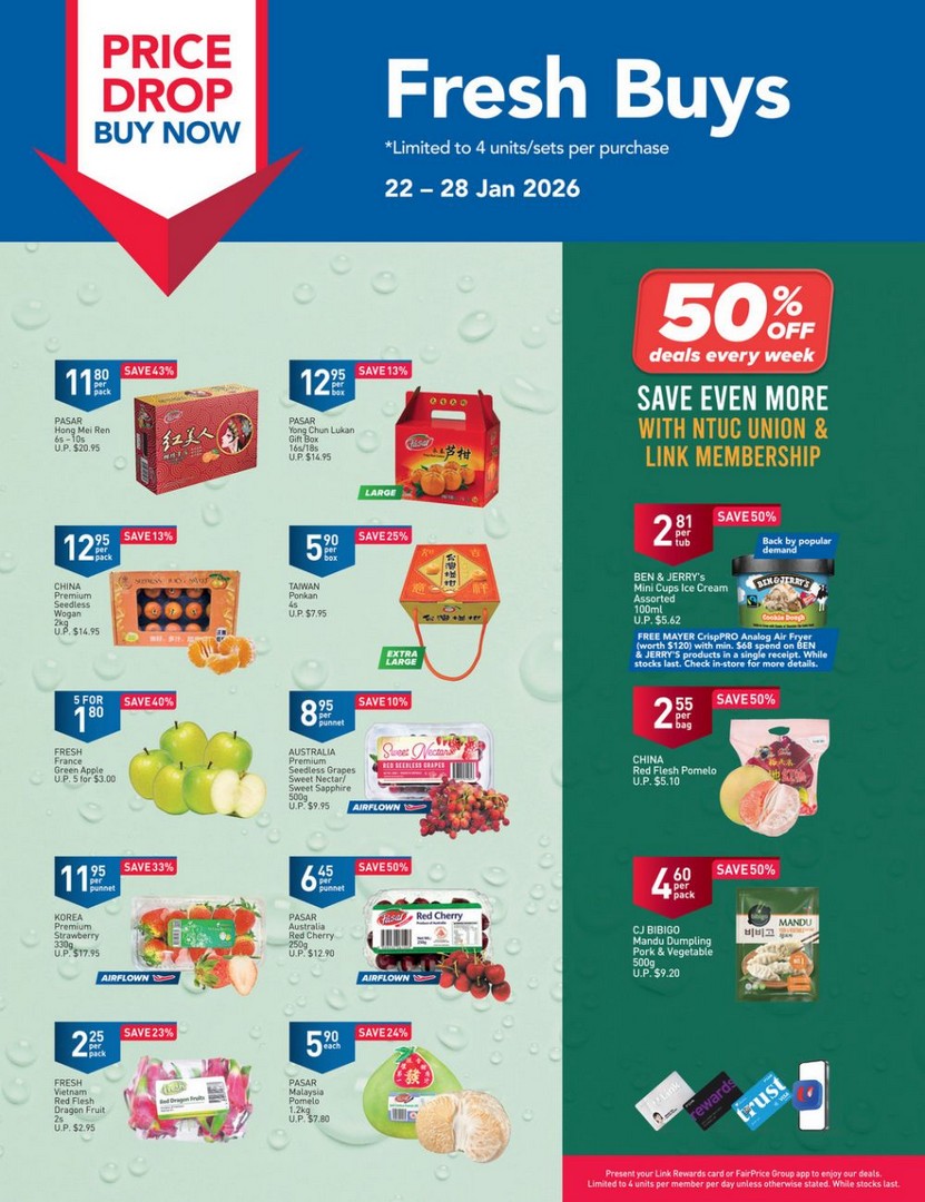 22-28 January 2026: NTUC FairPrice: Fresh Buys Weekly Promotion: Sale ...