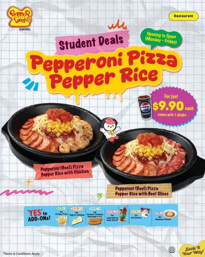 14 January 2026 onwards: Pepper Lunch Singapore Student Deal Promotion ...