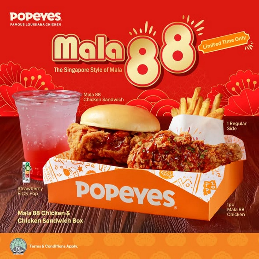 7 January 2026 onwards: Popeyes Singapore Mala88 Series Launch: Spicy ...