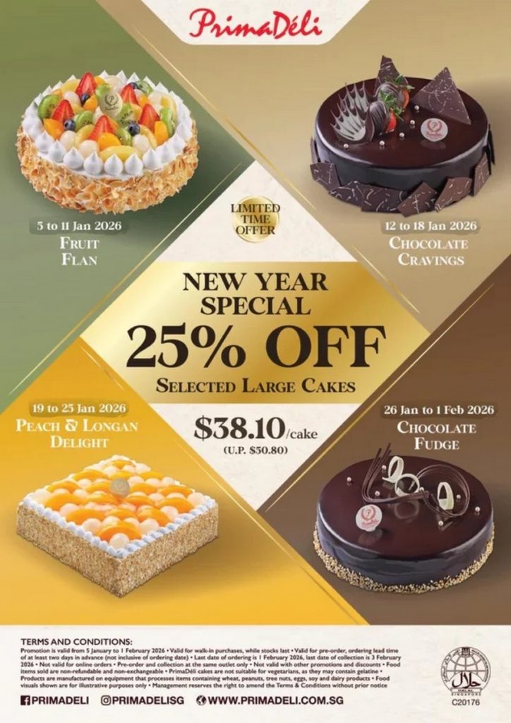 5 January – 1 February 2026: PrimaDéli Singapore, 25% OFF Selected ...
