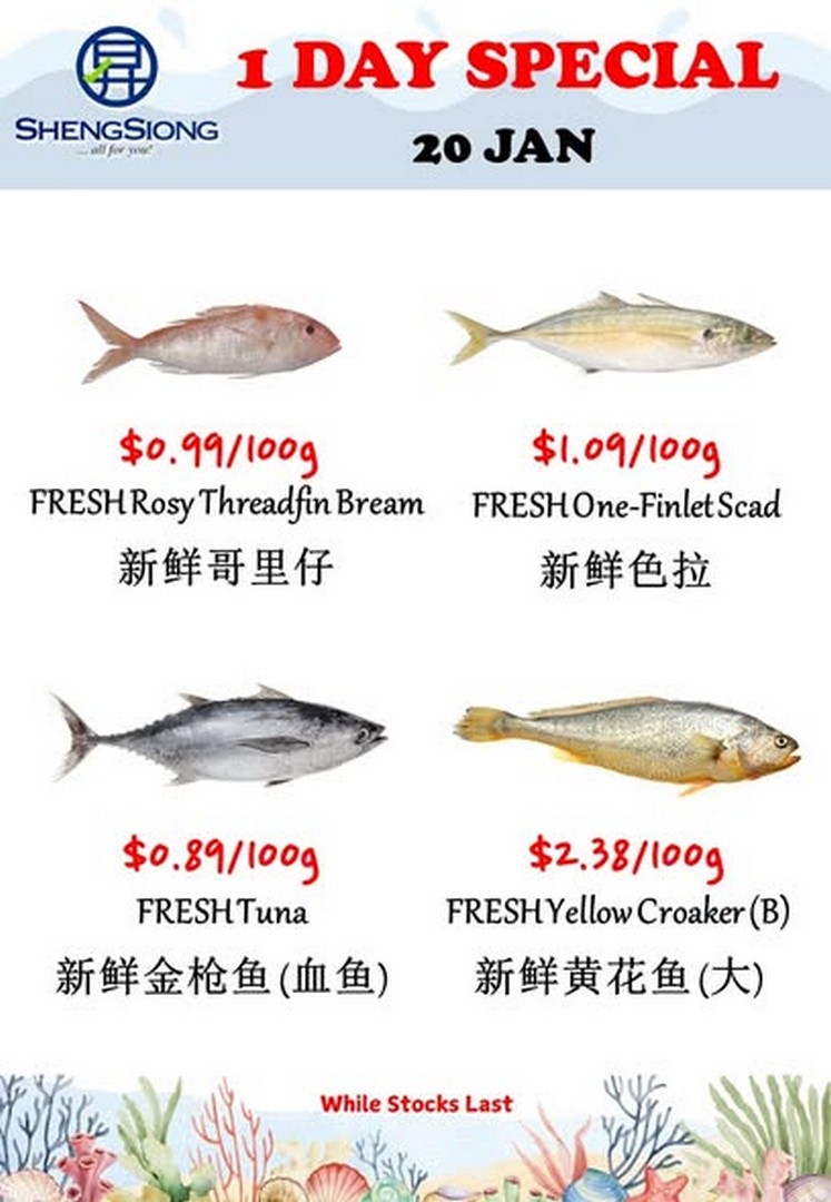 20 January 2026: Sheng Siong Supermarket: Fresh Seafood Specials ...