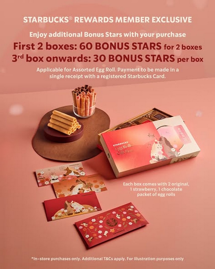 5 January 2025 onwards: Starbucks Singapore: Lunar New Year Egg Roll ...