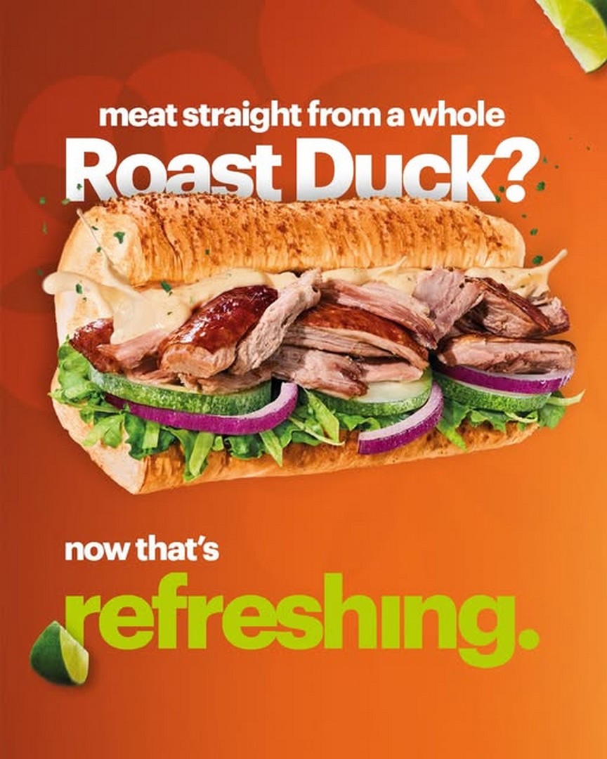 21 January 2026 onwards: Subway Singapore: Zesty Lime Roast Duck Subs ...