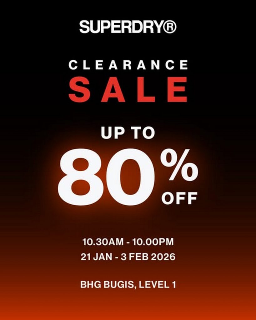 21 January–3 February 2026: Superdry Up to 80% Off Sale at BHG Bugis ...