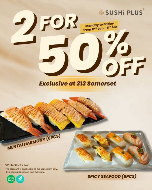 12 January-8 February 2026: Sushi Plus: Enjoy 2 for 50% Off Your ...