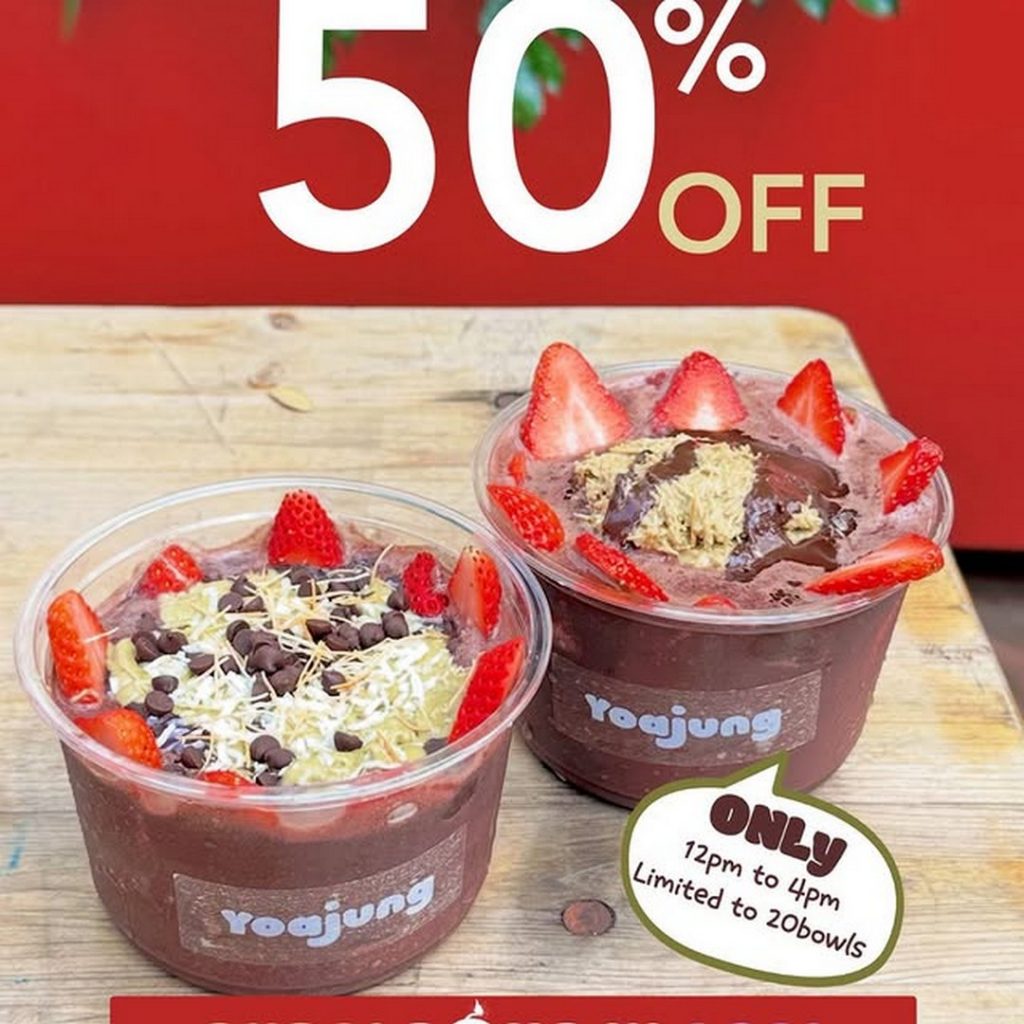 7-11 January 2026: Yoajung Singapore: Strawberry Dubai Acai Bowl at 50% ...