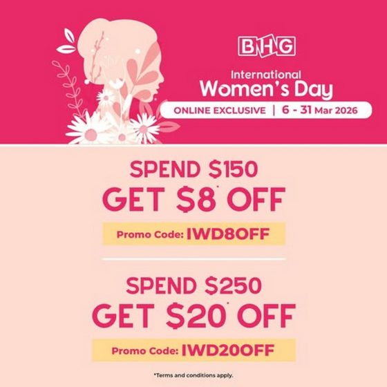 6–31 March 2026: BHG Singapore International Women’s Day Spend & Save ...