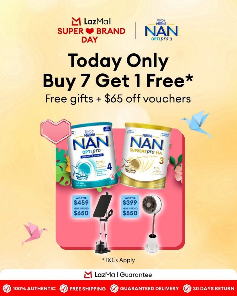 23 April 2026: Lazada Nestlé NAN Super Brand Day Buy 7 Free 1 Promotion ...