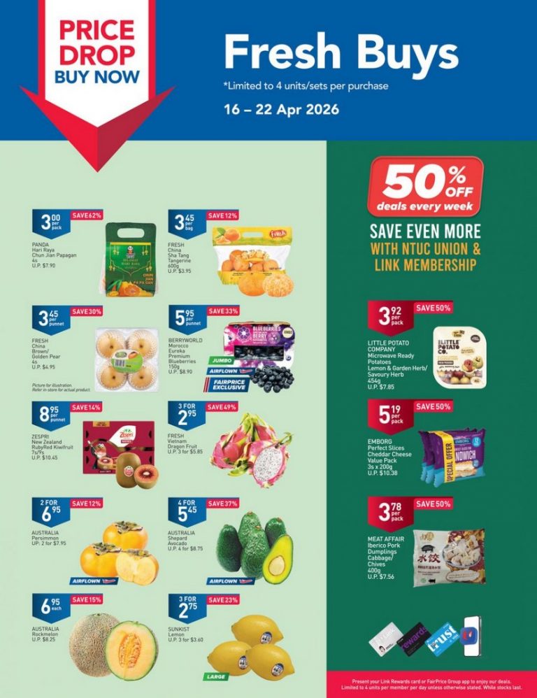 16–22 April 2026: NTUC FairPrice Fresh Buys Weekly Promotion – Up to 62 ...