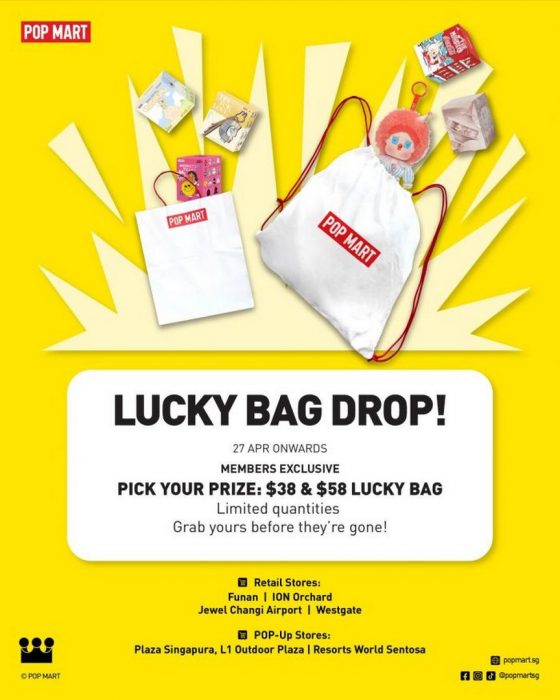 27 April 2026 onwards: POP MART Lucky Bag Members Exclusive Drop – $38 ...