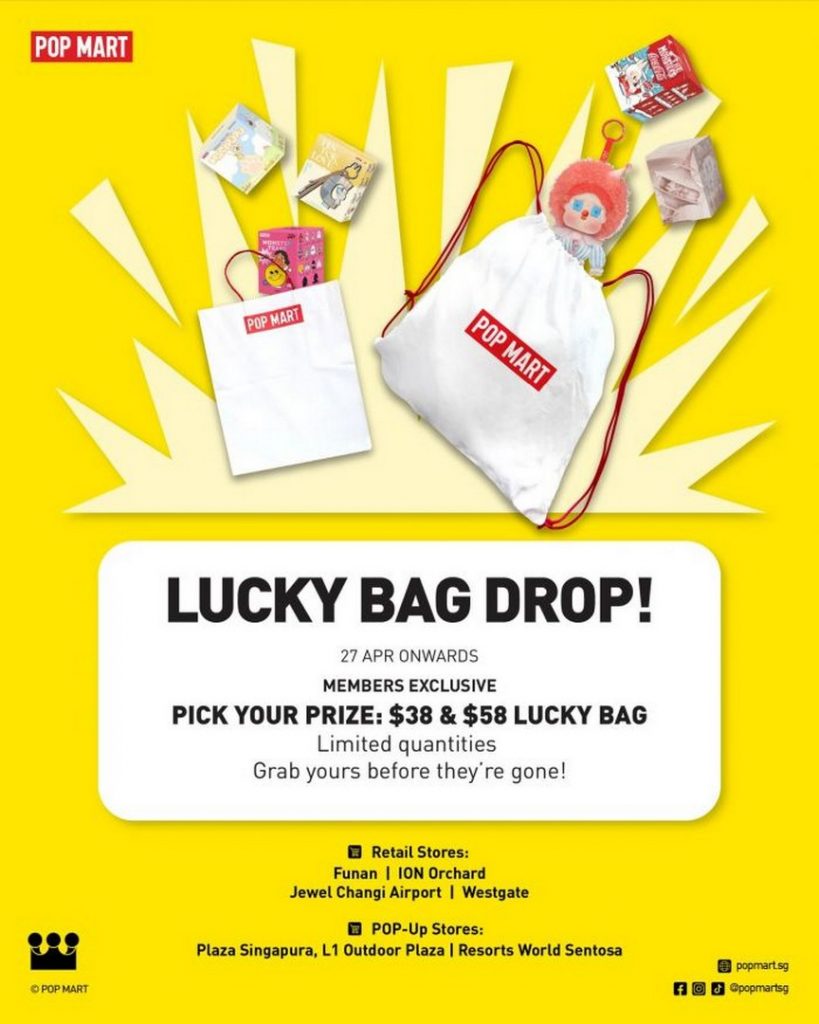 27 April 2026 onwards: POP MART Lucky Bag Members Exclusive Drop – $38 ...
