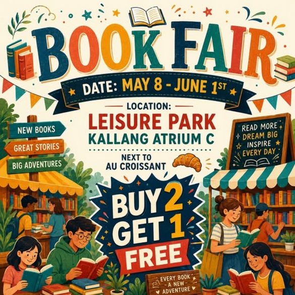 8 May – 1 June 2026: Leisure Park Kallang Book Fair Promotion: Buy 2 ...