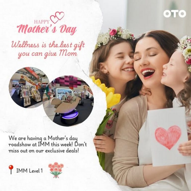Now till 10 May 2026: OTO Singapore IMM Roadshow Mother’s Day Wellness ...