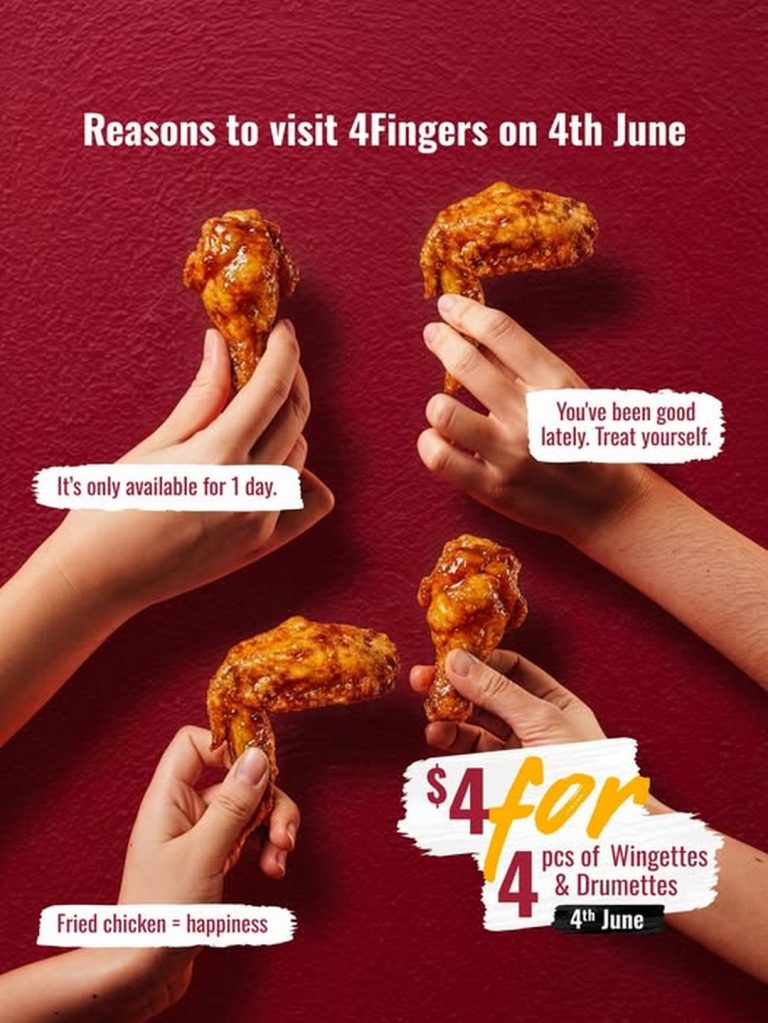 4 June 2026: 4Fingers Crispy Chicken, Wingettes & Drumettes June ...