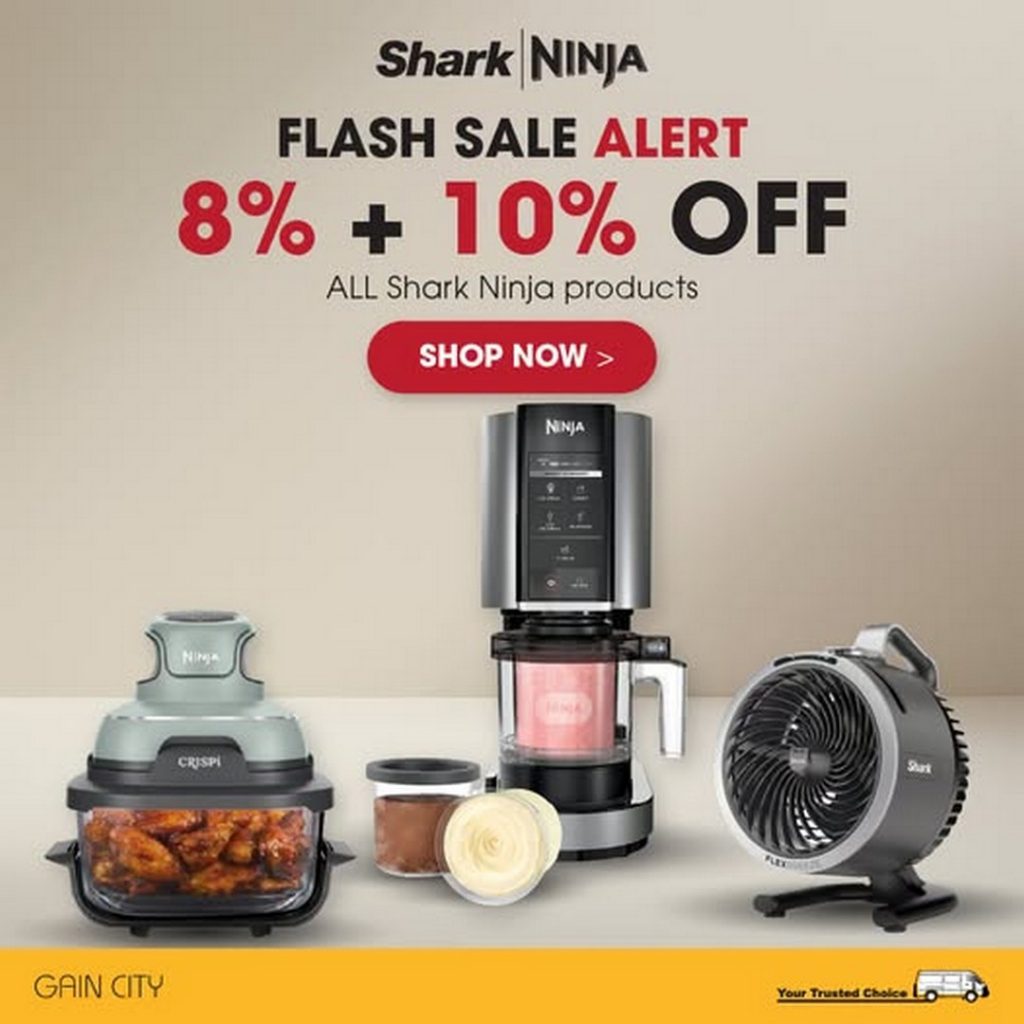 24 June 2026 onwards: Gain City Shark & Ninja Promotion, 8% + 10% OFF ...