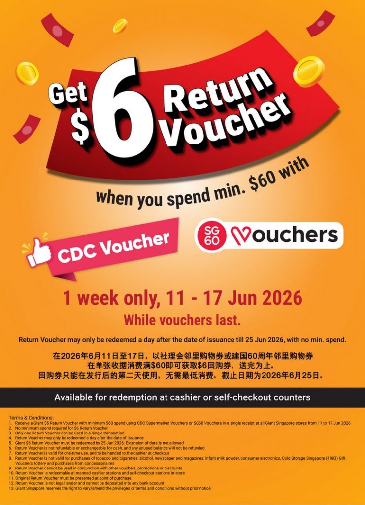 11–17 June 2026: Giant Singapore CDC Supermarket Voucher Deal: Get $6 ...
