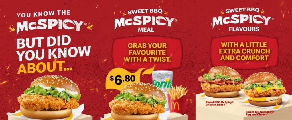 Now till 10 June 2026: McDonald’s Singapore, Sweet BBQ McSpicy Meal $6. ...