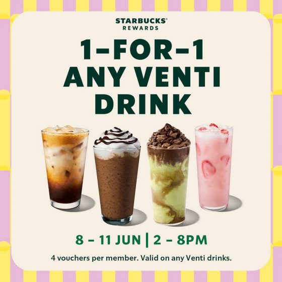 8–11 June 2026: Starbucks Rewards Buy 1 Get 1 Venti Drinks Promotion ...