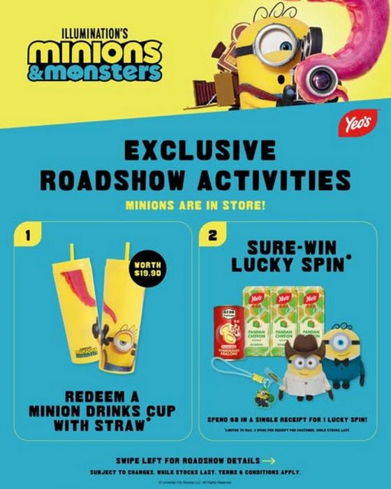 1 July 2026 Onward: Yeo’s x Minions & Monsters Roadshow Singapore ...